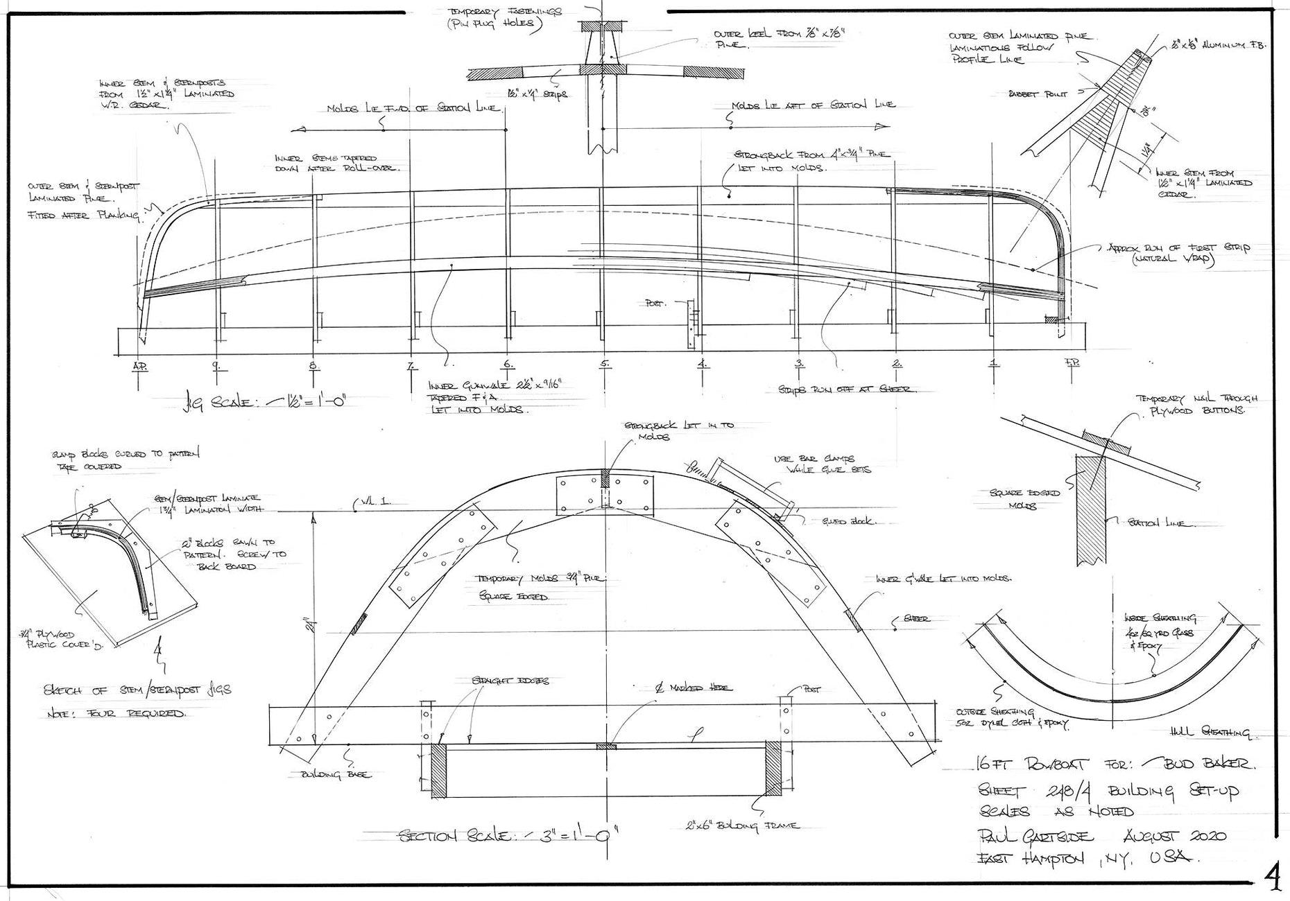 16ft double ended rowing skiff Design #242 – Gartside Boats