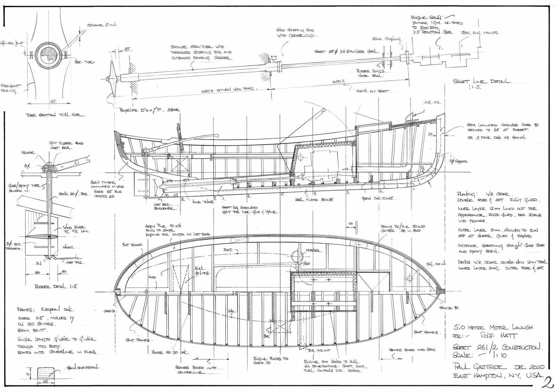5.0 Metre Motor Launch Design #261 – Gartside Boats