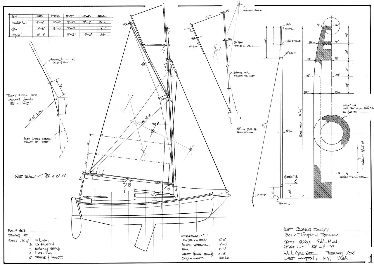 16 ft Cruising Dinghy, Design #262 – Gartside Boats