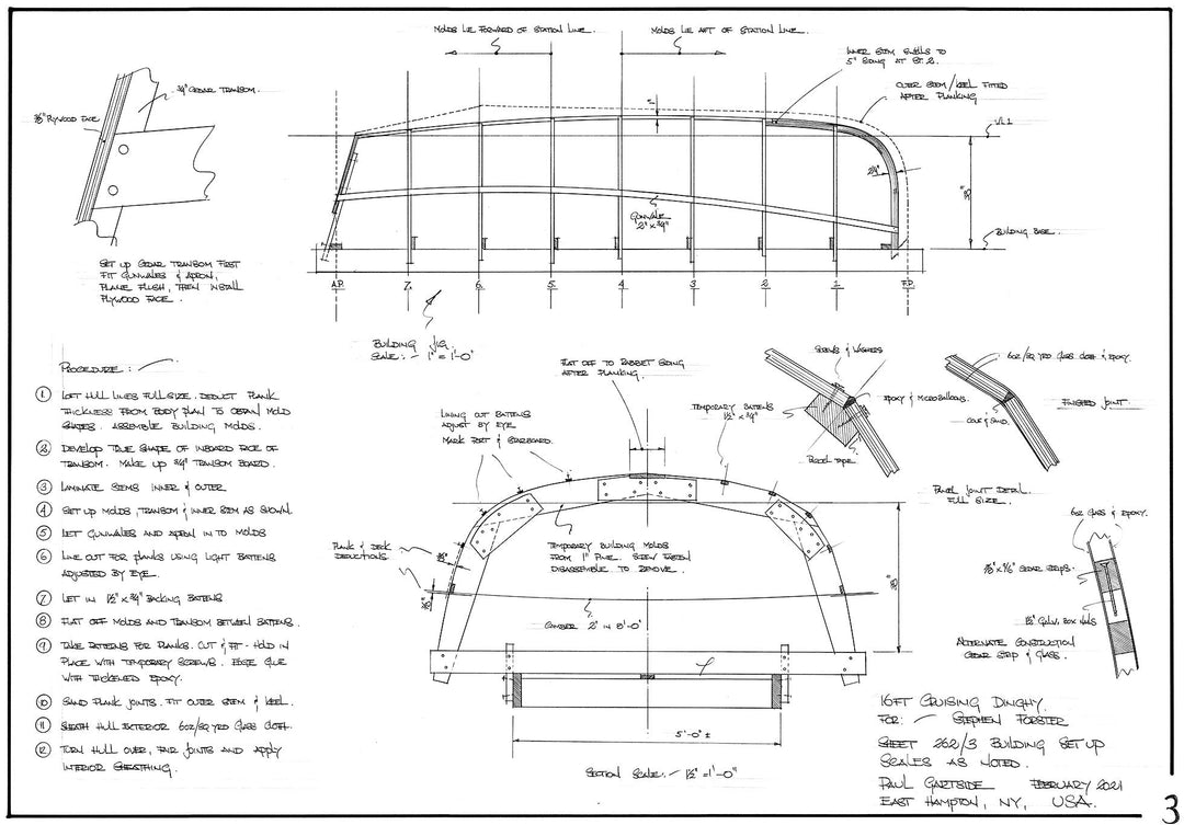 16 ft Cruising Dinghy, Design #262 – Gartside Boats