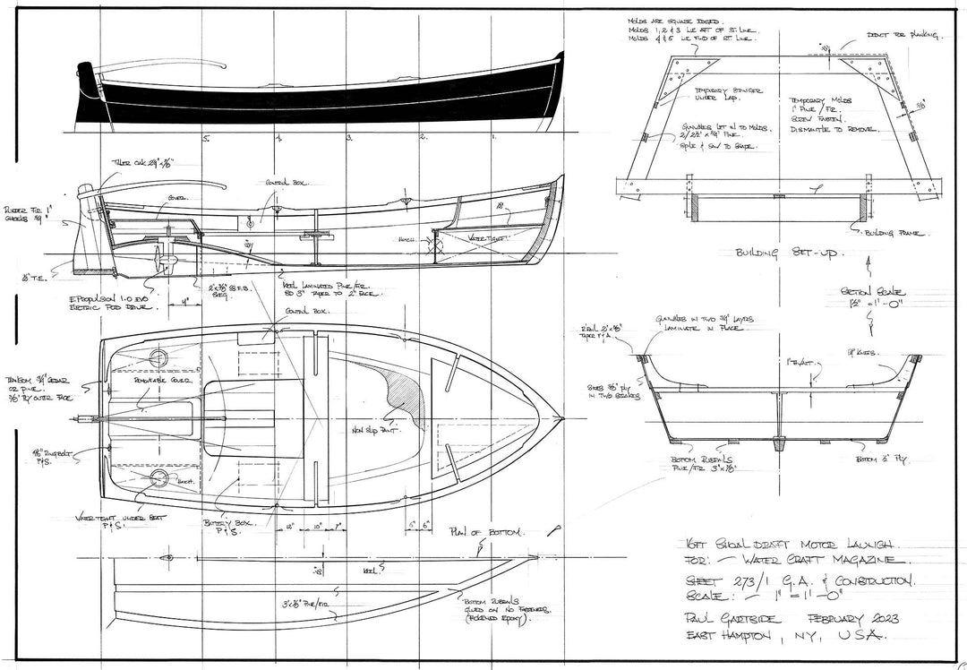 16ft Shoal Draft Electric Launch Design #273 – Gartside Boats