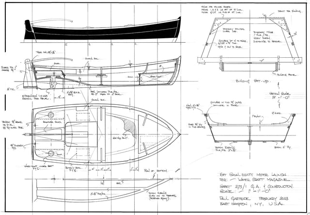 16ft Shoal Draft Electric Launch Design #273 – Gartside Boats