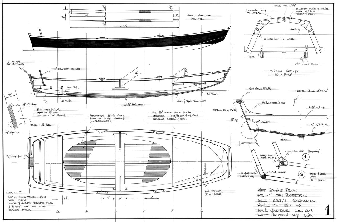14ft Plywood Pram, Design #222 – Gartside Boats