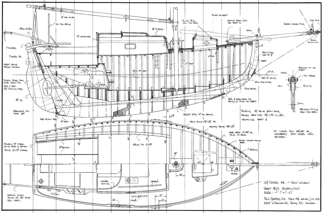 24 ft Gaff Cutter, Design #98 – Gartside Boats