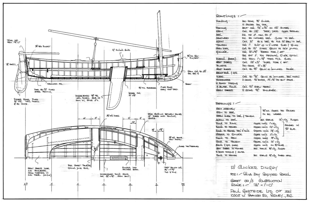 12 ft Clinker Dinghy, Design #130 – Gartside Boats