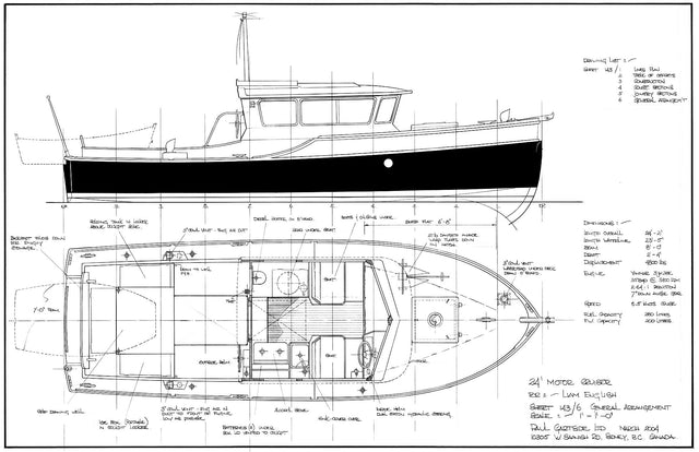 24 ft Motor Cruiser, Design #143 – Gartside Boats
