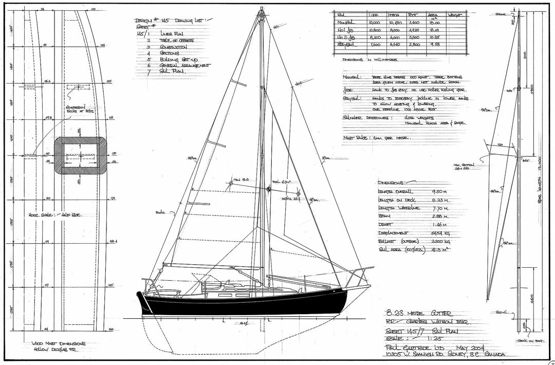 8.23 m Cutter, Design #145 – Gartside Boats