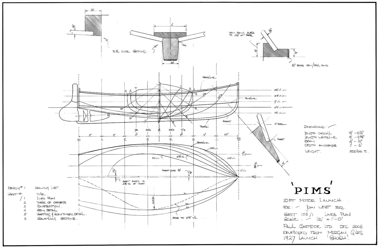 10ft Motor Launch "Pims", Design #156 – Gartside Boats