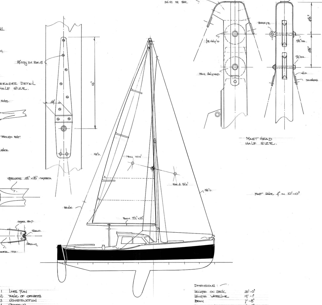 20 ft Centreboard Sloop, Design #170 – Gartside Boats