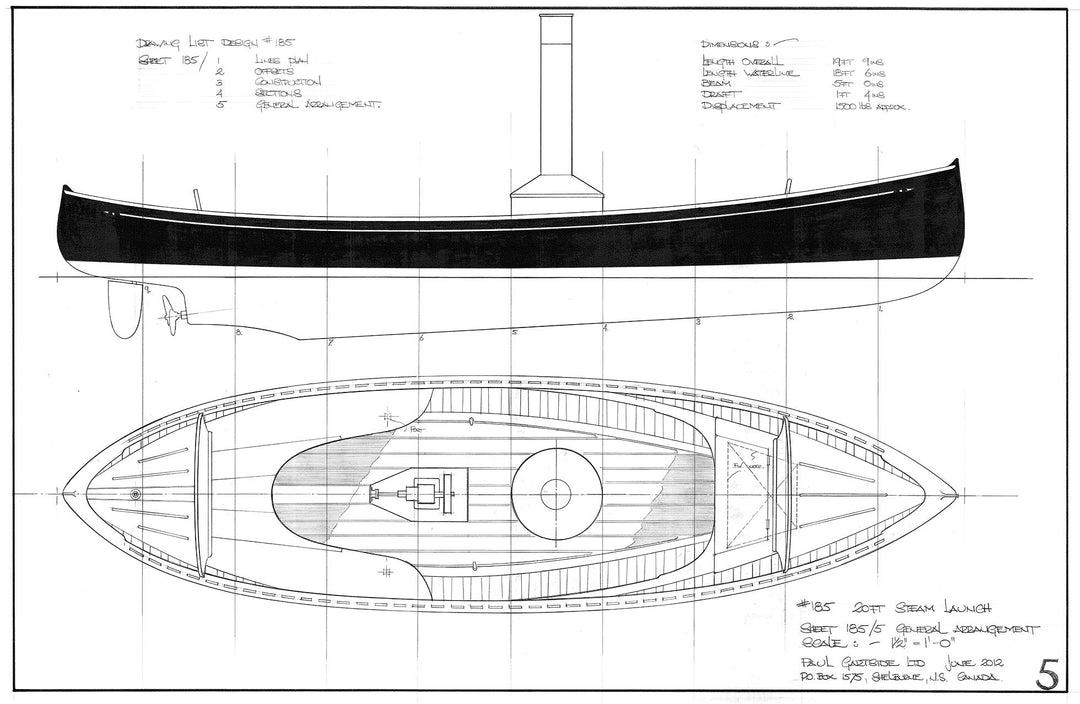 20ft Steam Canoe, Design #185 – Gartside Boats