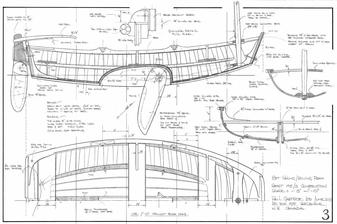 8ft Sailing/Rowing Pram 'Porgy', Design #195 – Gartside Boats