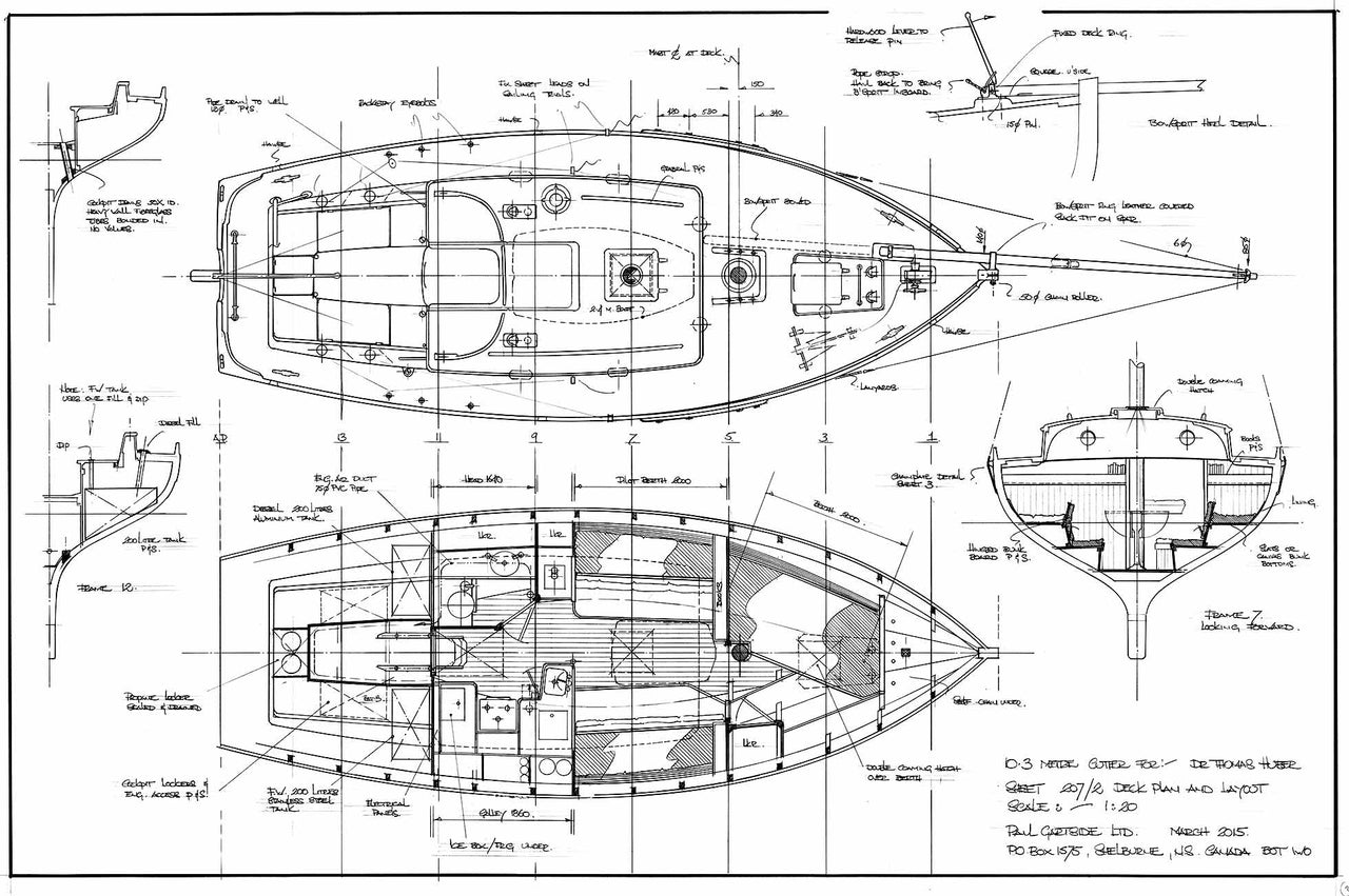 10.3 Metre Gaff Cutter, Design # 207 – Gartside Boats