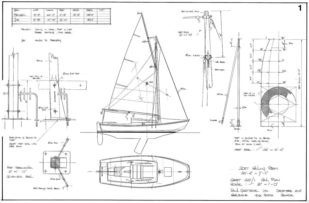 20FT Sailing Pram, Design #215 – Gartside Boats