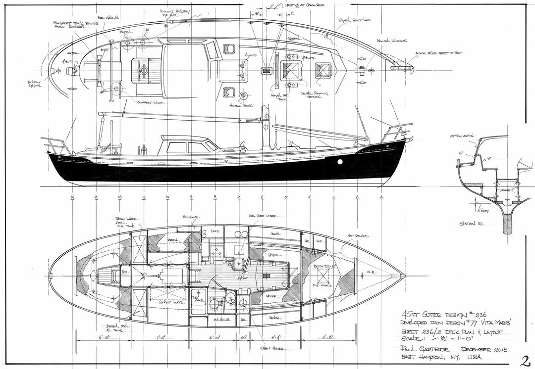 45ft Cutter, Design #236 – Gartside Boats