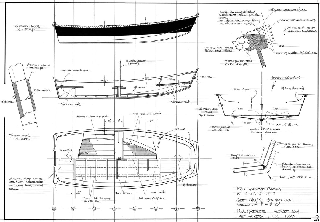 15ft Plywood Garvey Design #240 – Gartside Boats