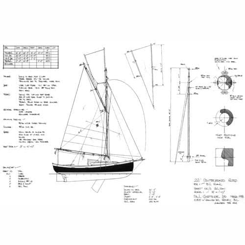 22 ft Double Ended Cutter, Design #106 – Gartside Boats