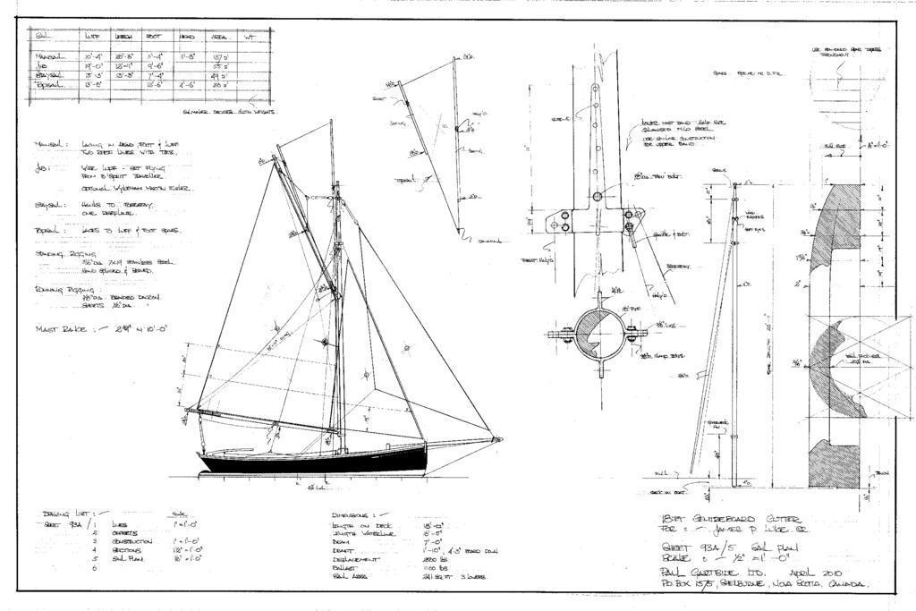 18FT Half-Decked Racing Gaff Cutter, Design #93A – Gartside Boats