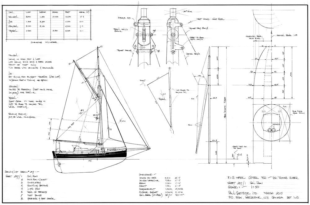 10.3 Metre Gaff Cutter, Design # 207 – Gartside Boats